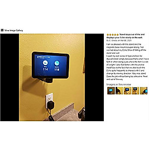 Echo Show Wall Mount Stand Echo Show 8 (2nd Gen, 2021 Release and 1st Gen, 2019 Release) Aluminum Swivel Stand, Stand for Amazon Echo Show 8 & Echo Show 5 Black