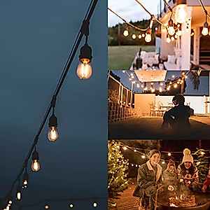 FMIX Outdoor Solar String Lights Outdoor Waterproof, 48FT S14 10hrs Solar Outdoor String Lights Solar Powered String Lights Outdoor,5V Solar Patio String Lights, Solar led String Lights