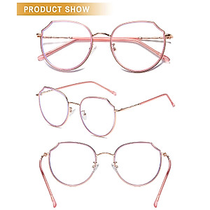 DUCO Blue Light Glasses For Women Computer Glasses Blue Ray Blocking Glasses For Men Womens Fashion Eyeglasses W014