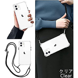 ZHIYIWU Compatible with iPhone 14 Pro Max Case Clear Shockproof Strap Shoulder Strap Crossbody TPU iPhone14 ProMax Clear Case Adjustable Neck Lanyard Protector iPhone14 ProMax Case-Clear