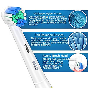 KHBD Replacement Heads Compatible with Braun Oral b Electric Toothbrush, Sensitive Toothbrush Heads for Pro 1000/9000/ 500/3000/8000/Smart/Geinus Toothbrush-16 Pack