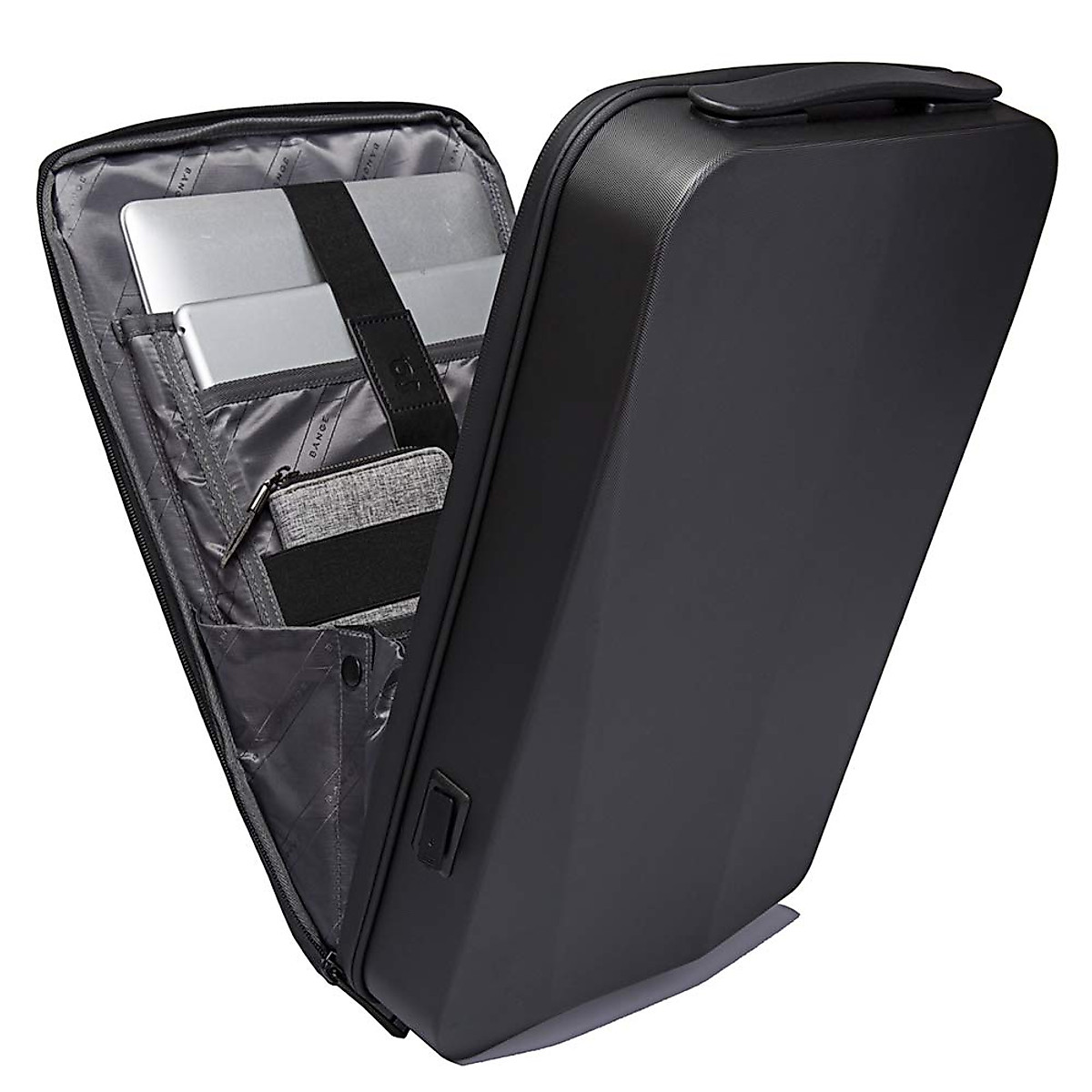 Laptop Backpack Unisex Carry on EVA Antitheft USB Waterproof Laptop Bag- Gold