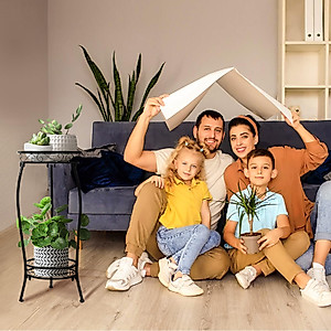 Cometofit Plant Stand Indoor Outdoor 2 Tier 27" Tall Metal Potted Holder Rack Flower Pot Stand Heavy Duty Plant Shelf Rustproof Iron Multiple Plant Round Supports Rack for Planter Corner Garden