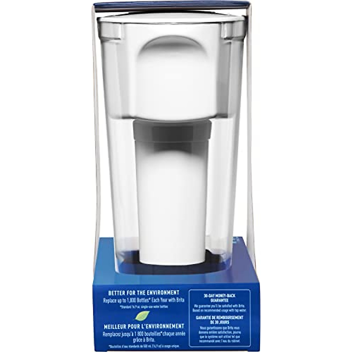 Brita Water Filter Pitcher for Tap and Drinking Water with 1 Standard Filter, Lasts 2 Months, 5-Cup Capacity, BPA Free, White
