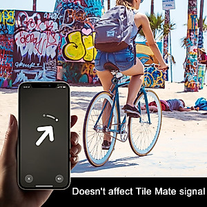 CaSZLUTION Holder Case for Tile Mate 2022 Tracker, Microfiber Leather Sleeve Case Protective Cover with Keychain Compatible with Tile Mate, 1 Pack (Black)