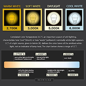 LOHAS 3W LED Light Bulb, G14 LED 25W Equivalent Light, E26 Medium Base Warm White 2700K LED Tiny Bulb, 120V Small Night Light Bulbs for Bedroom Ceiling Fan Table Lamp Lighting, Not-Dim 6 Pack