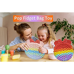 Pop Purse It Crossbody Girl, Lady Handbag, Large Pop Shoulder Purse for Kids(Cylinder Blue)