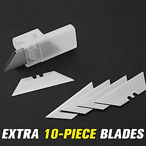 GRENPRO 2-Pack Utility Knife, SK5 Heavy Duty Retractable Folding Utility Knife, Storage Blade Design, Quick-change，Comes with 16 Extra CK75 Blades，Cut Cartons, Cardboard and Boxes,（Total 18 Blades）