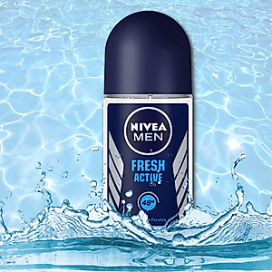 Nivea Men Anti Perspirant Roll On, Fresh Active Longlasting Freshness Ocean Extracts, 48 Hour Protection, 1.7 Ounce (Pack of 3)