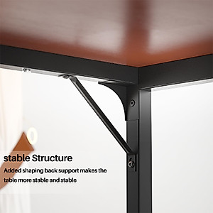 Foxemart Writing Computer Desk Modern Sturdy Office Desk PC Laptop Notebook Study Table for Home Office Workstation, Black