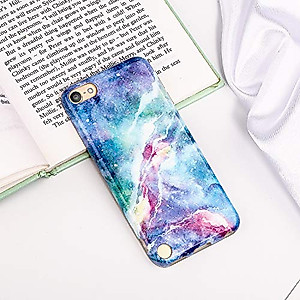iPod Touch 7th Generation Case with 2 Screen Protectors, IDWELL iPod Touch 6 iPod 5 Case, Slim FIT Anti-Scratch Flexible Soft TPU Bumper Protective Case(Latest Model,2019 Release), Blue Fantasy Sky