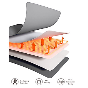 Heated Blanket 72'' x 84'' Full Size, Fast Heating Soft Flannel Blanket for Bed Full-Body Coverage 4 Heating Levels & 10 Hours Timer Settings, Machine Washable, Grey