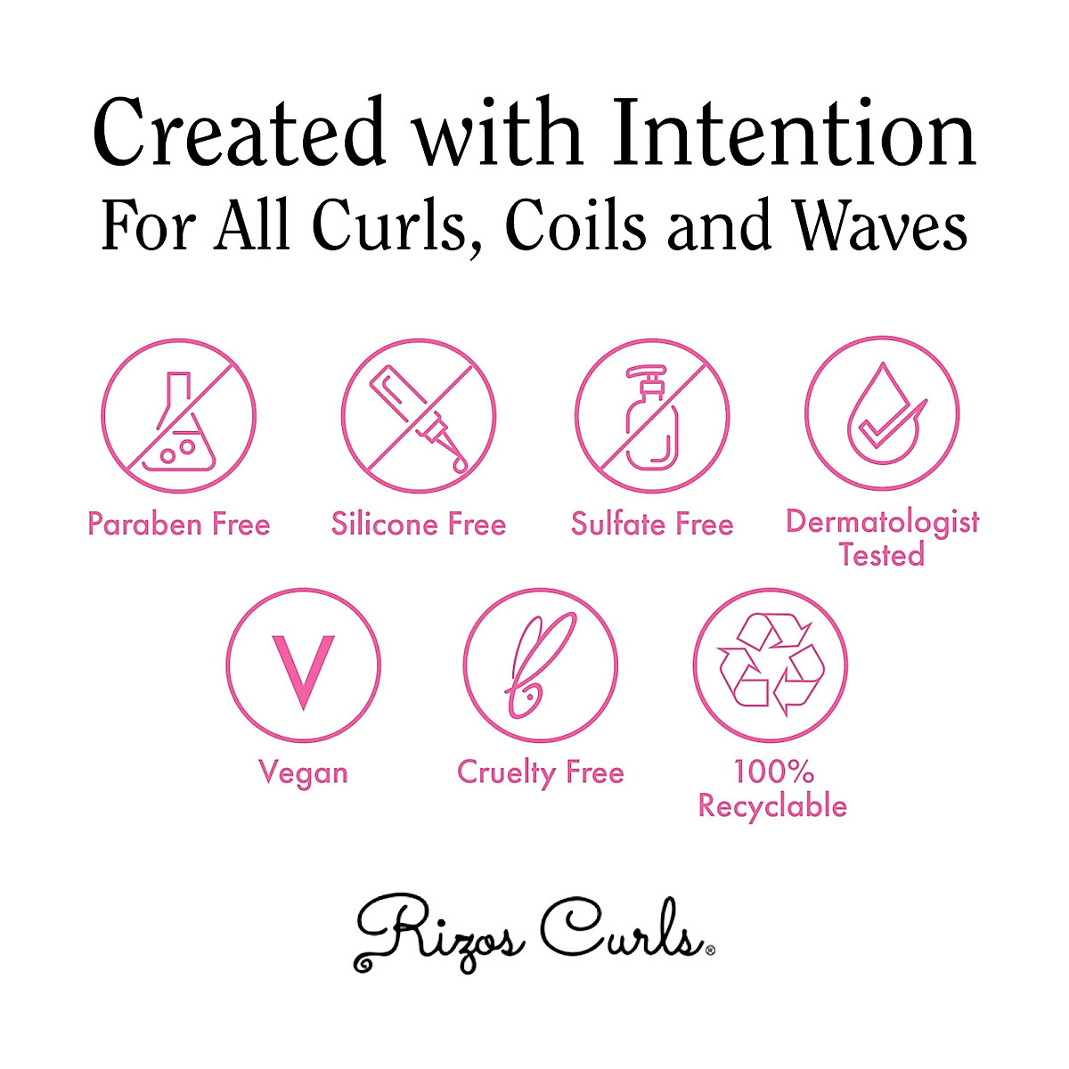 Rizos Curls Hydrating Shampoo, Gently Cleanse, Deeply Moisturizes & Nourishes Scalp, Soft & Healthy Hair from Shea Butter & Moringa Oil, For All Hair Types 1a - 4c, 10 oz