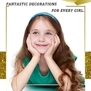 Blulu 10 Pieces Glitter Plastic Headbands Sparkly Colorful Fashion Hair Hoop Hairbands with Teeth Multiplecolor Glitter Hair Accessories Non Slip Head Band for Girls Women Kids 5.12 x 5.12 x 0.51 Inch