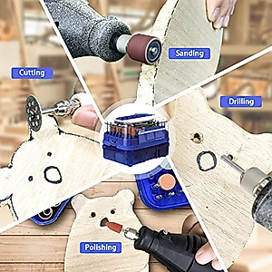 346pcs Rotary Tool Accessories Kit, HARDELL Power Rotary Tool Bits 1/8-inch Diameter Shanks Universal Fitment for Easy Cutting, Grinding, Sanding, Sharpening, Carving and Polishing