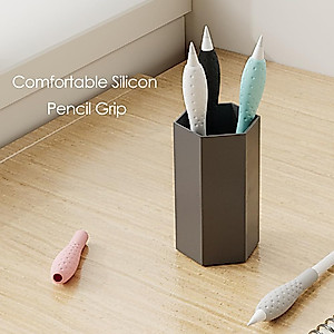 ProElife Ergonomics Grip Holder Silicone Protective Sleeve Cover for Apple Pencil 1st 2nd Generation iPad Pro 11'' 12.9'' 2021/2020/2018 Stylus Accessories Kits (Black)