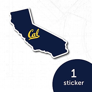 Berkeley University of California Golden Bears Cal UC Vinyl Decal Laptop Water Bottle Car Scrapbook (State Border Sticker)