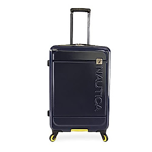 NAUTICA Roadie 3pc Hardside Luggage Set, Navy/Yellow