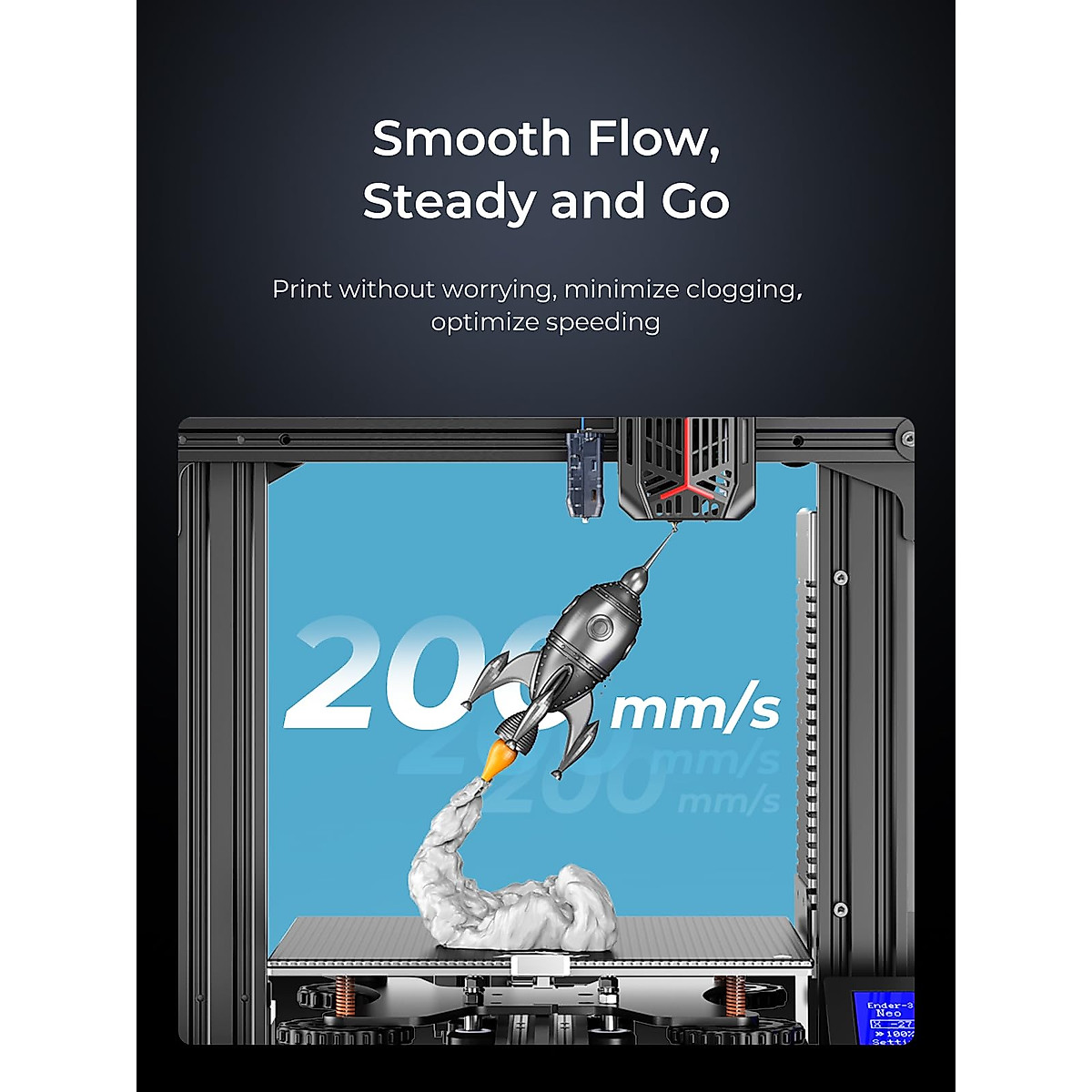 Creality PLA Filament 1.75mm, 3D Printer Filament, 1.0kg (2.2lbs) Spool, Enhanced Toughness No Warp, Dimensional Accuracy ±0.03mm Printing Filament, for FDM 3D Printers (Black)