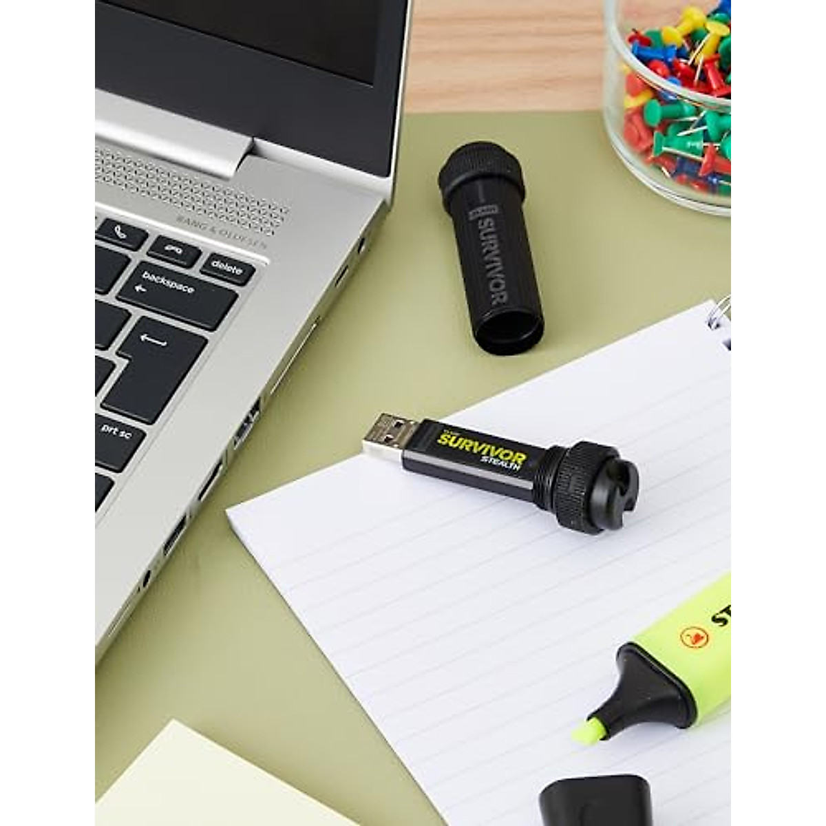 Corsair Flash Survivor Stealth 32GB USB 3.0 Flash Drive, Black