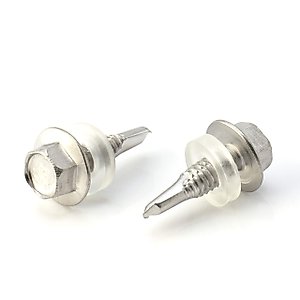 THE CIMPLE CO #12 Size, 3/4" Length (19mm) - Self Tapping/Drilling Screw - 410 Stainless Steel (Exceptional Wear and Very Corrosion Resistant) - Hex Washer Head - 100pcs