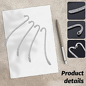 BWWNBY 20Pcs Alloy Bookmark Hook Tibetan Special Metal DIY Bookmark Hook Retro Silver Metal Bookmark Bookmark Metal Carving Hook Antique Tibetan Silver Bookmark