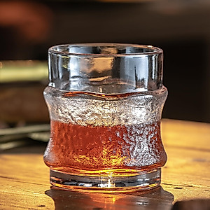 PTSTING Whiskey Glasses 10 oz Old Fashioned Whiskey Glasses Scotch Glasses Set of 6 Rocks Glass for Scotch Bourbon Whisky Cocktail Cognac Vodka Gin Tequila Rum Liquor Rye