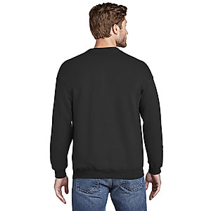 Joe's USA Adult Classic Crewneck Sweatshirt-L-Black