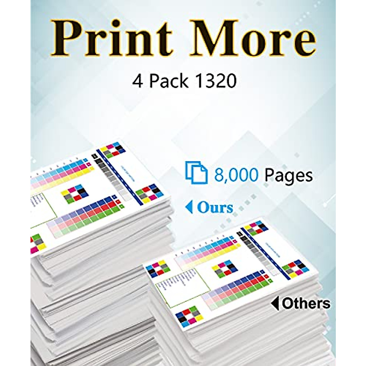 MM MUCH & MORE Compatible Toner Cartridge Replacement for Dell 1320c 310-9058 310-9060 310-9062 310-9064 to use for Color Laser 1320c Printer High Yield (4-Pack, Black, Cyan, Magenta, Yellow)