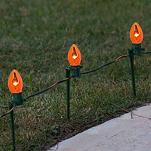 brianvikey 12 Pack Orange Flame Light Bulbs,C7 Mini Orange Lights Halloween Flickering Light Bulbs,1 Watt 120V E12 Base for Outdoor Use,Pendants, Wall Sconces,Christmas Light String