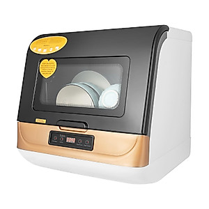 Portable Countertop Dishwasher, Mini Dishwasher, 4 Washing Programs Deep Cleaning With Air Drying, 1200W Automatic Dishwashing Machine, Compact Countertop Dish Washer Dishes washing Cleaner Machine