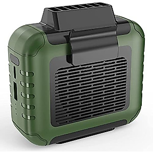 PANERGY Portable Waist Clip Fan with 6000mAh Rechargeable Battery,3 Speeds,Max.24H Working,Hand Free Waist Fan with Lanyard & Belt for Jobsite,Gardening,Fishing