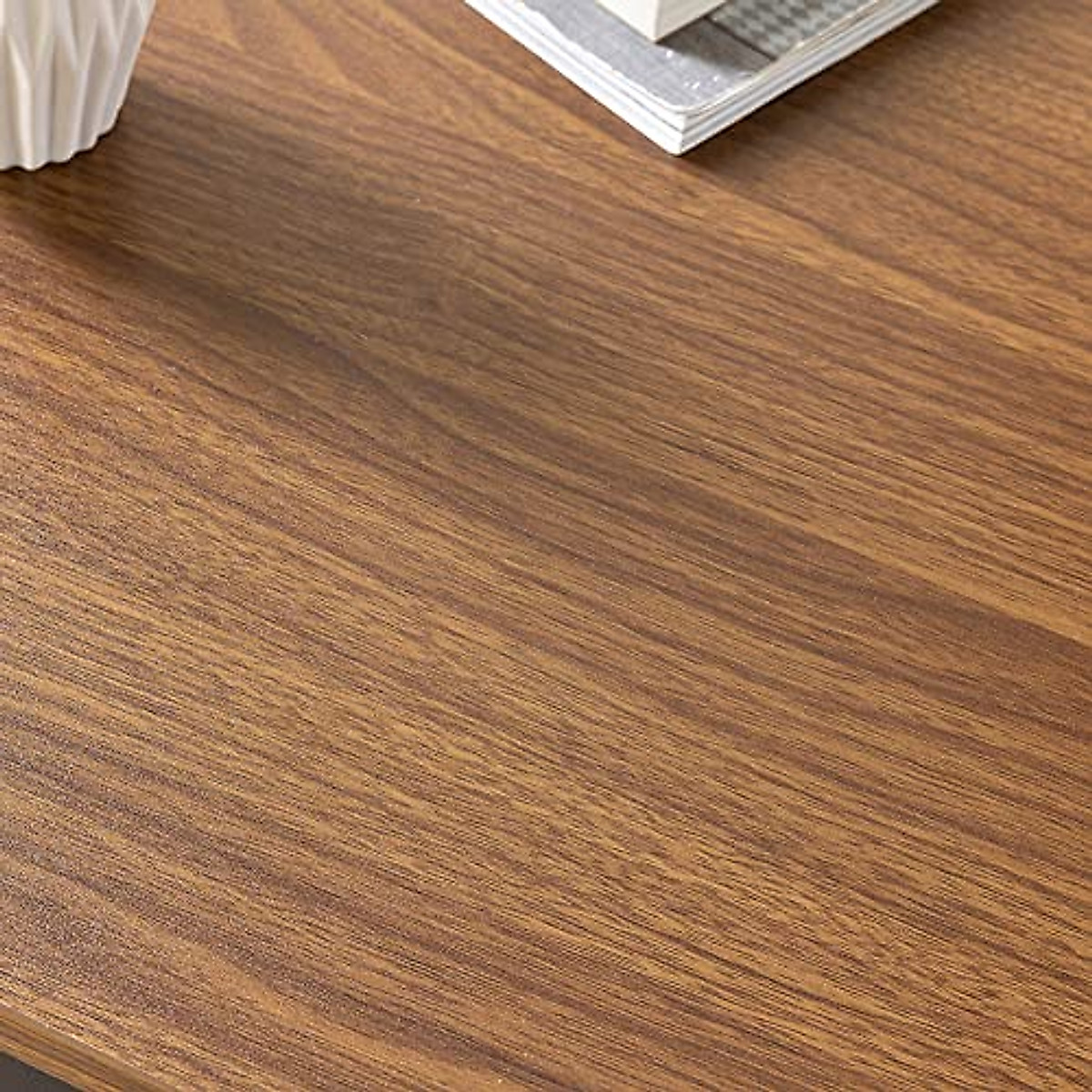 ZINUS Jennifer 47 Inch Black Frame Desk / Computer Workstation / Office Desk / Easy Assembly, Brown