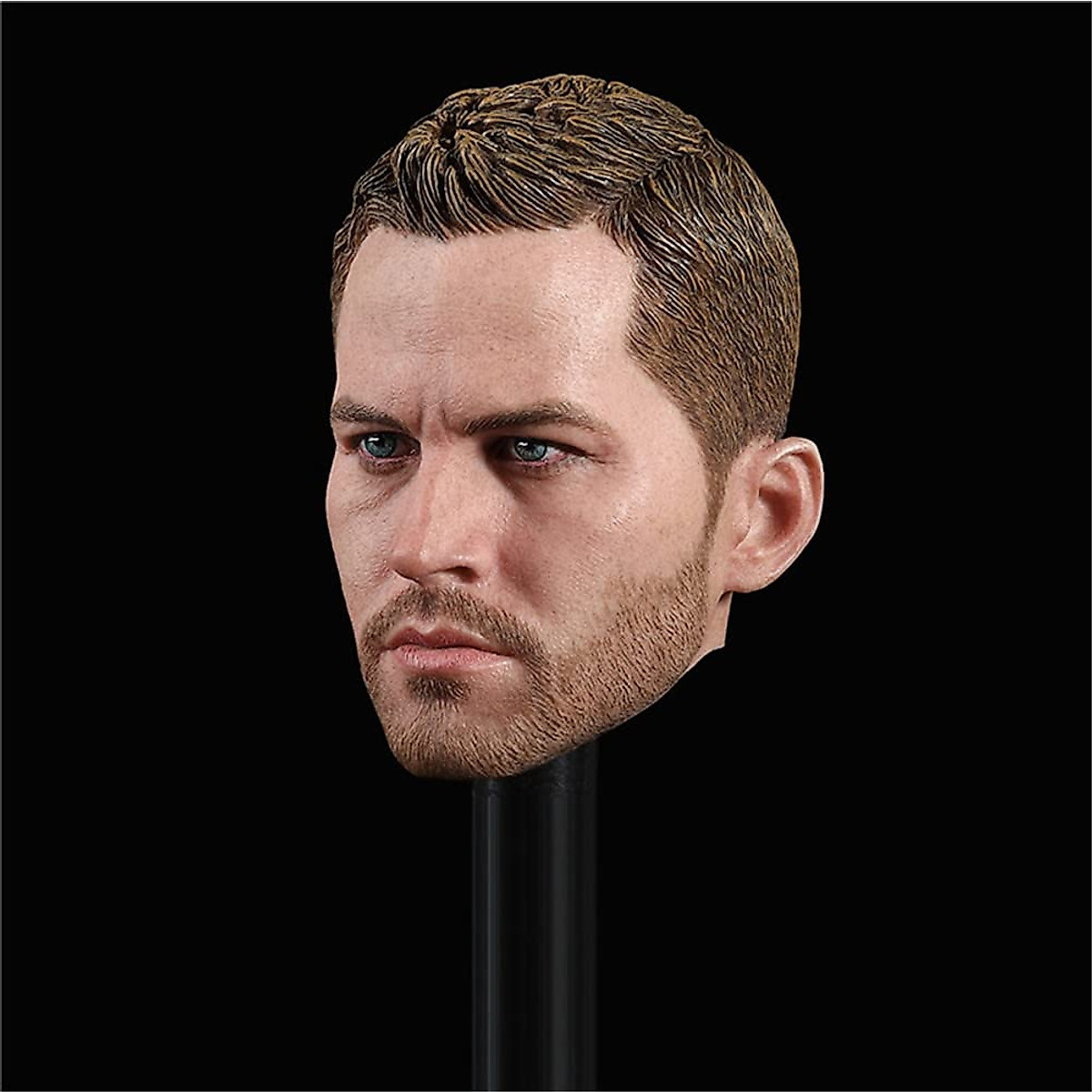1/6 Scale Male Head Sculpt,European Strong Man Handsome Man Head Carved Carving for 12inch Action Figure Body Collectible (B)
