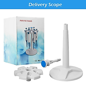 Pipette Holder Four E's Scientific Laboratory Pipette Stand, Four E's Pipette Stand Holds up to 6 Pipettors
