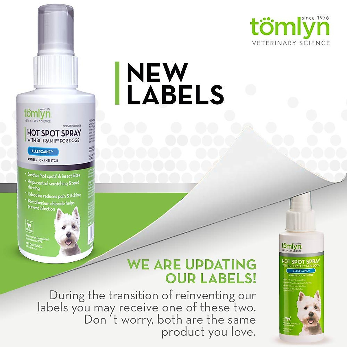 Tomlyn Allercaine Hot Spot Spray for Dogs, 4oz