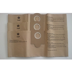 Fein 3 Turbo I 913038K01 Disposable Paper Bags Turbo I Models, Generic 3pk.