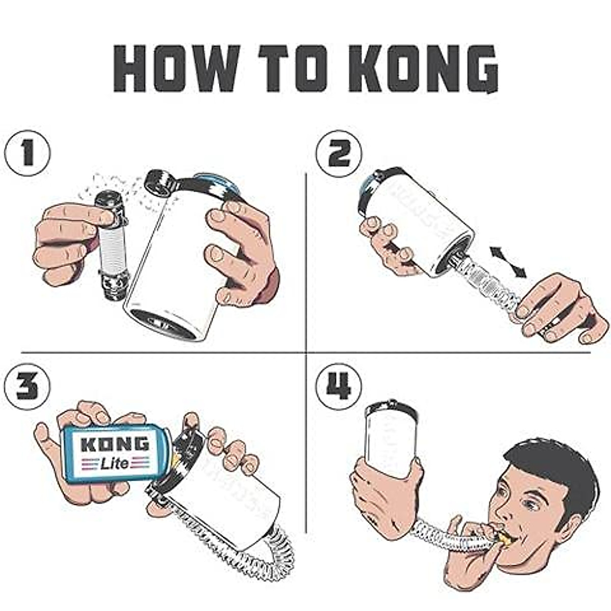 Skinny Can Kong. A Portable Can or Bottle Cooler/Cup with A Detachable, Expandable, Hose to Funnel Your Drink. (Pink)