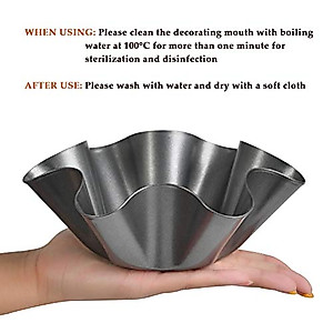 FOCCTS 6 Packs Torta Molder, Non-Stick Taco Salad Bowl Pans Maker, Extra Thick Steel Tortilla Shell Maker, 6 inch