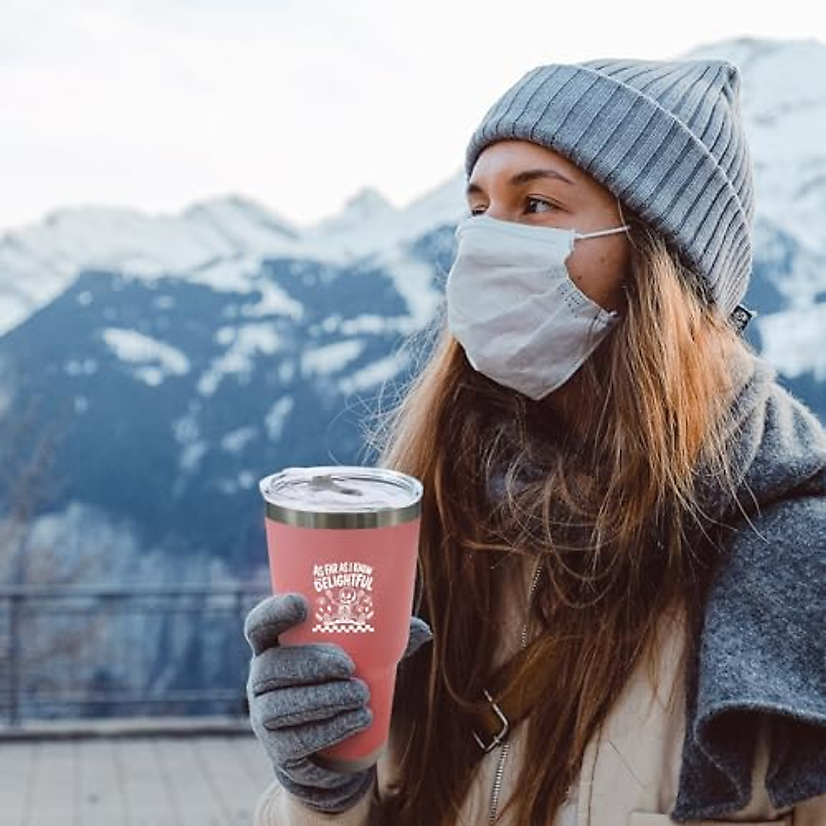 liabiliies Coffee Tumbler 30 oz As Far As I Know I'm Delightful Tumbler with Lid and Straw Insulated Tumblers Stainless Steel Tumbler Funny Gifts for Women