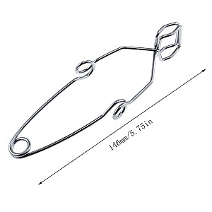 E-outstanding 4-Pack Steel Wire Test Tube Clamp 145mm Fit for 5-40mm Tube Heating Glass Tube Tongs Supplies Lab Test Tube Holder Sprung Tool