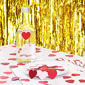 Grey Pink Brown White Party-Decorations - 200Pcs Paper Heart Confetti Rustic Birthday Baby Shower Bridal Shower Wedding Boho Theme Table Decor