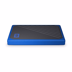 WD 500GB My Passport Go SSD Cobalt Portable External Storage, USB 3.0 - WDBMCG5000ABT-WESN