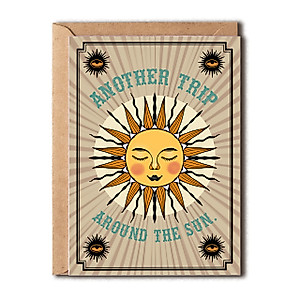Another Trip Around The Sun - Sun Birthday Card Another Trip Around The Sun Tarot Card Celestial Card Birthday Card For Friend.