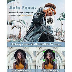 Digital Cameras for Photography Digital Camera Autofocus, 2.7K 48MP Teenager Camera with 2.8" Large Screen, 16X Zoom and 32GB Card, Compact Camera Take Macro Photos, Stylish Portable Camera for Teens