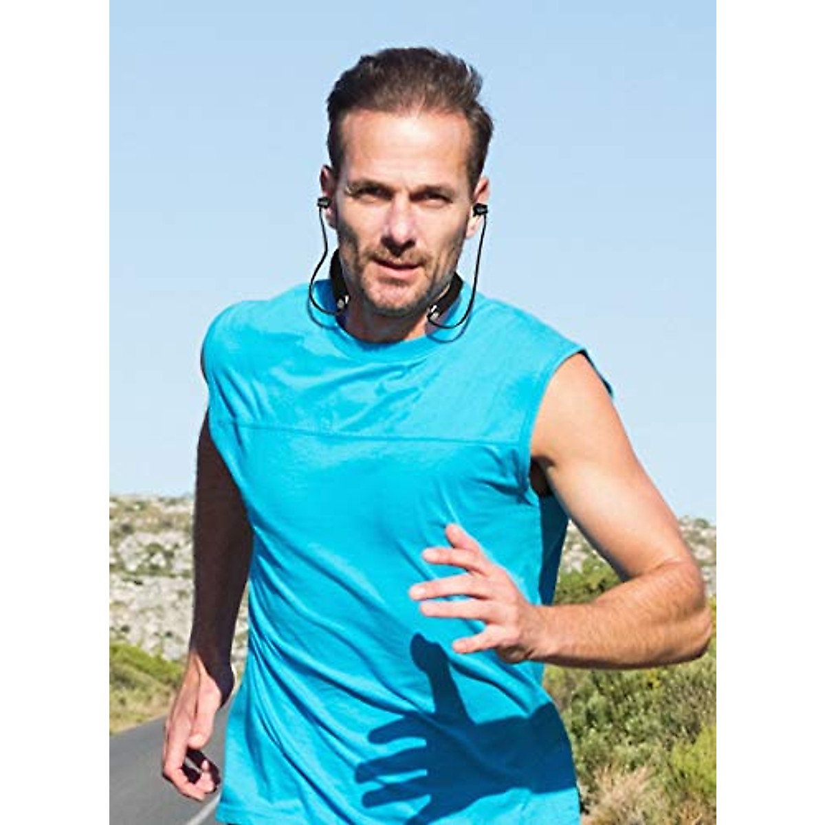 Toshiba Neckband Bluetooth Headphones | Wireless Bluetooth Earbuds | Bluetooth Neckband Headset w/Deep Base | 65FT Working Range | Water/Sweat Resistant | 8-10 Hours Music & Talk Time | RZE-BT600E(K)