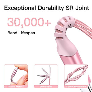 100W USB C to USB C Cable 15ft Long Pink,USBC to USBC,Awnuwuy (20V/5A) Type C PD Fast Charging Power Charging Cord Compatible with iPhone 15/15 Pro/15 Plus/15 Pro Max,iPad Pro, Samsung S23 S22,MacBook