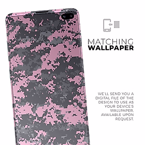 DesignSkinz Light Pink and Gray Digital Camouflage Protective Vinyl Decal Wrap Skin Cover Compatible with The Samsung Galaxy S20 (Screen Trim & Back Glass Skin)