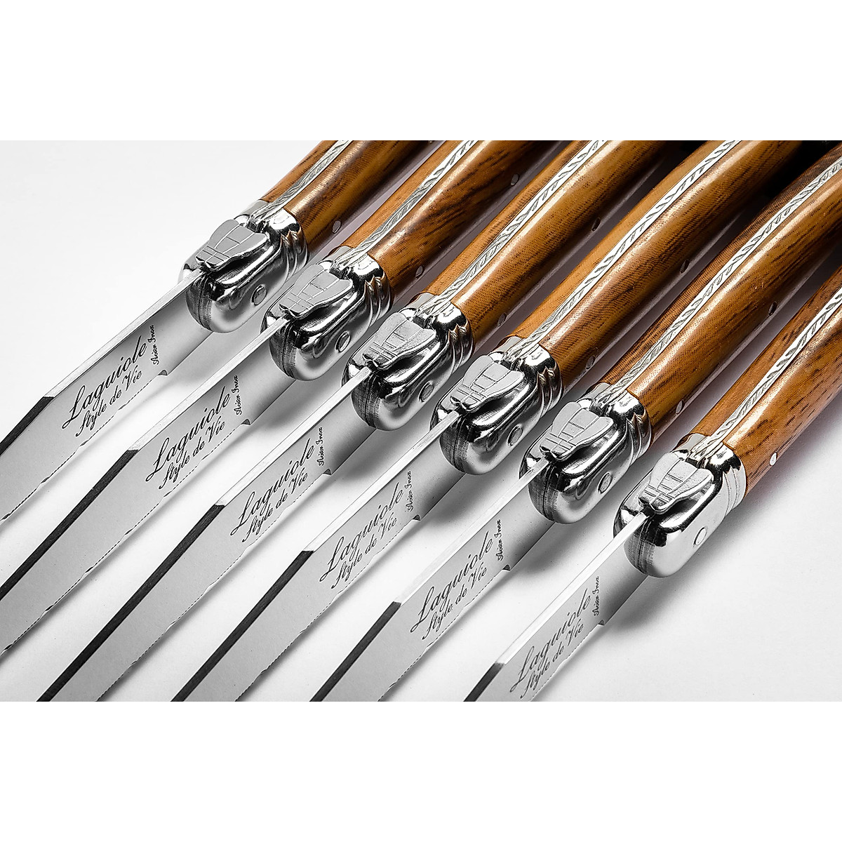 Laguiole Style de Vie Premium Line Steak Knife 1.8 mm Thick 6 Pieces Wood Colour