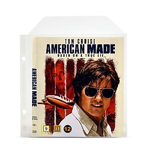 Tarifold Protective Sleeve for Blue-ray Storage with Binder Holes, Closing Flap, and Space for Cover - 50/Pack (10286)